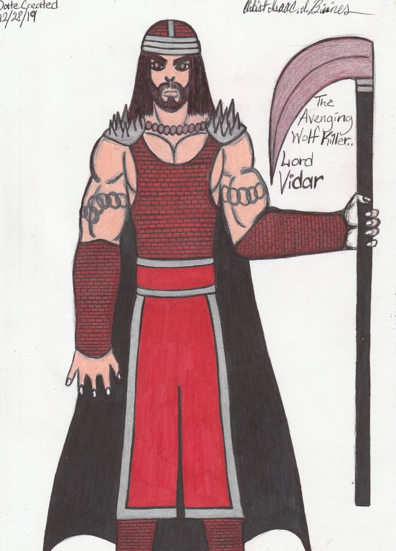 The Avenging Wolf Killer, Lord Vidar Drawing by ISAAC BIVINES | Saatchi Art