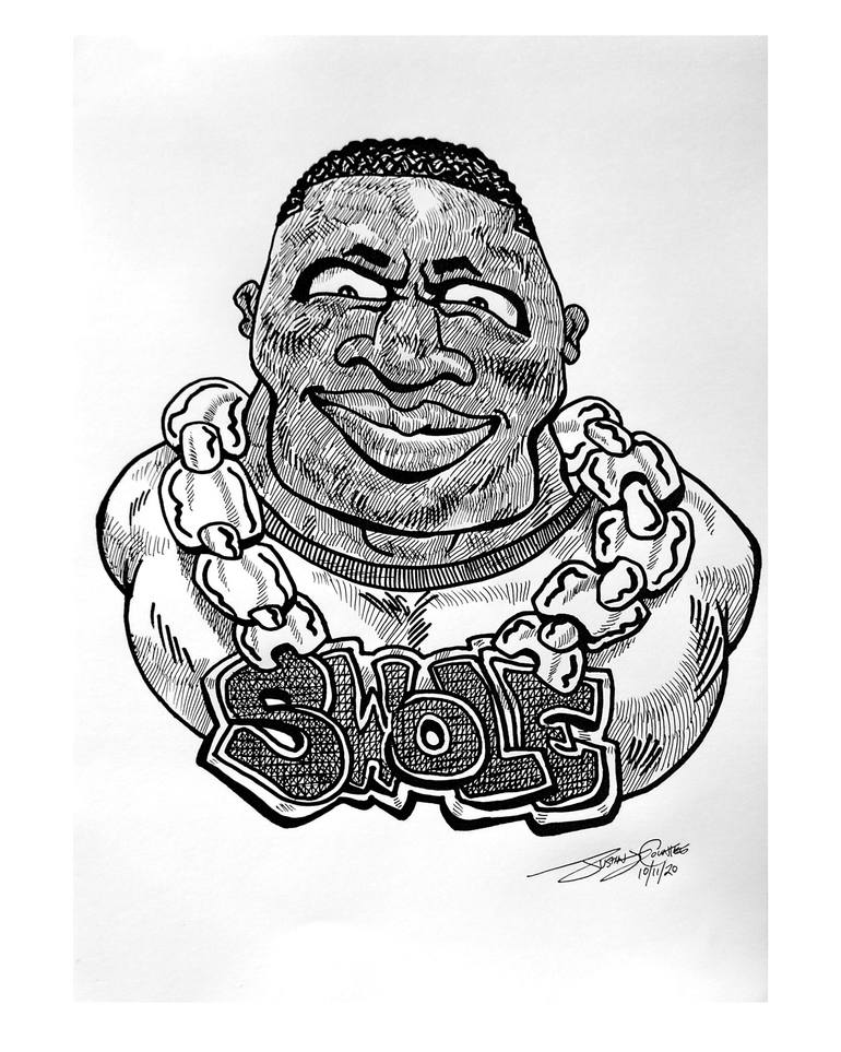 SWOLE Drawing by Justin Countee | Saatchi Art