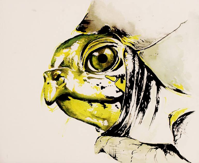 The Turtle Drawing by Hilary Tucker | Saatchi Art