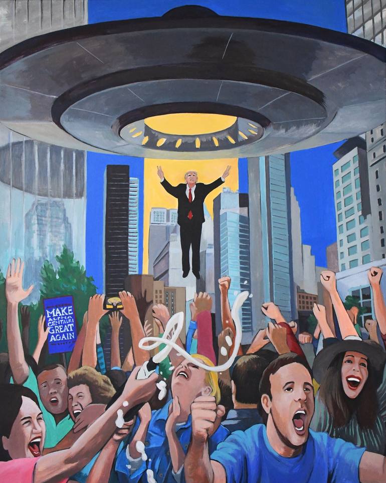 Make Alpha Centauri Great Again Painting by Emanuele Taglieri | Saatchi Art