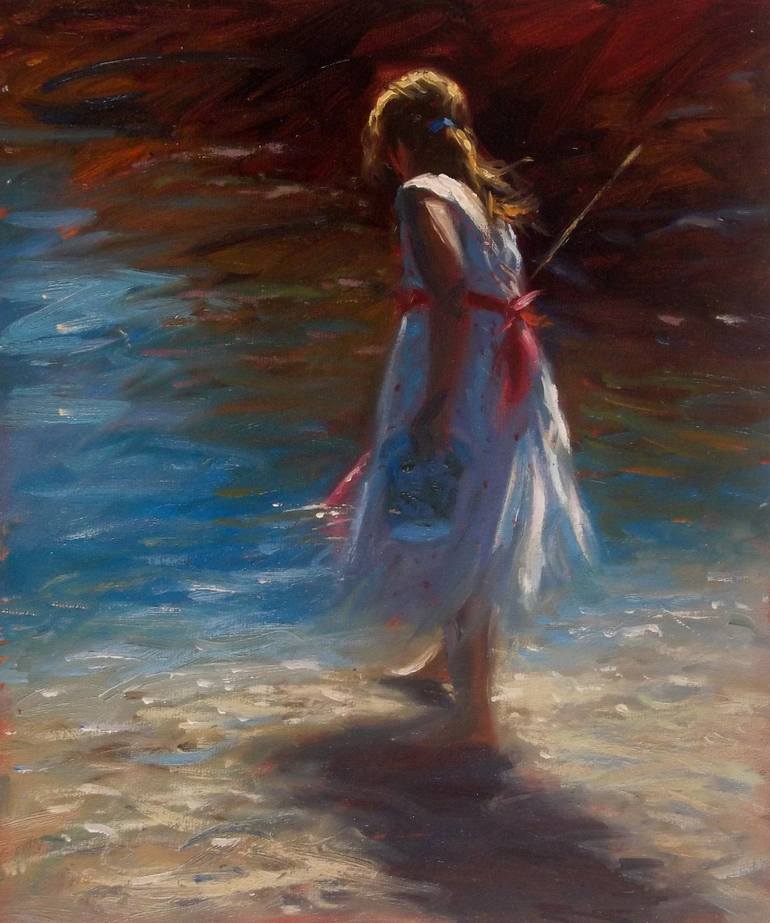 Looking in pools Painting by Steven Jones | Saatchi Art