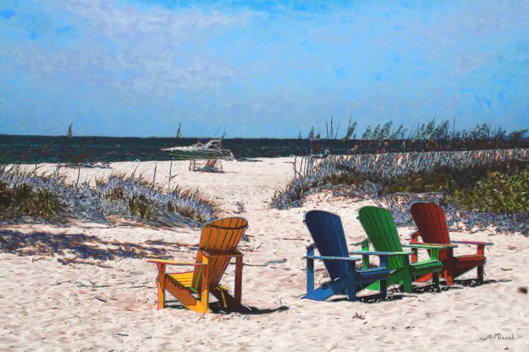 Beach Chairs Photography by Michael Darrah | Saatchi Art