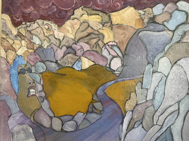 Desert road trip Painting by david chalmers | Saatchi Art