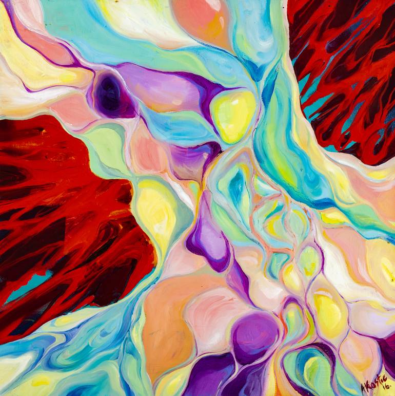 Pastel Tree Melting in my Veins Painting by Aleksandra Kostic D ...