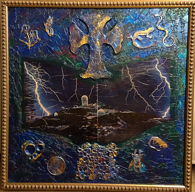 Mixed Media Collage Post Modern Art Observatory Life By Alfredo Garcia ...