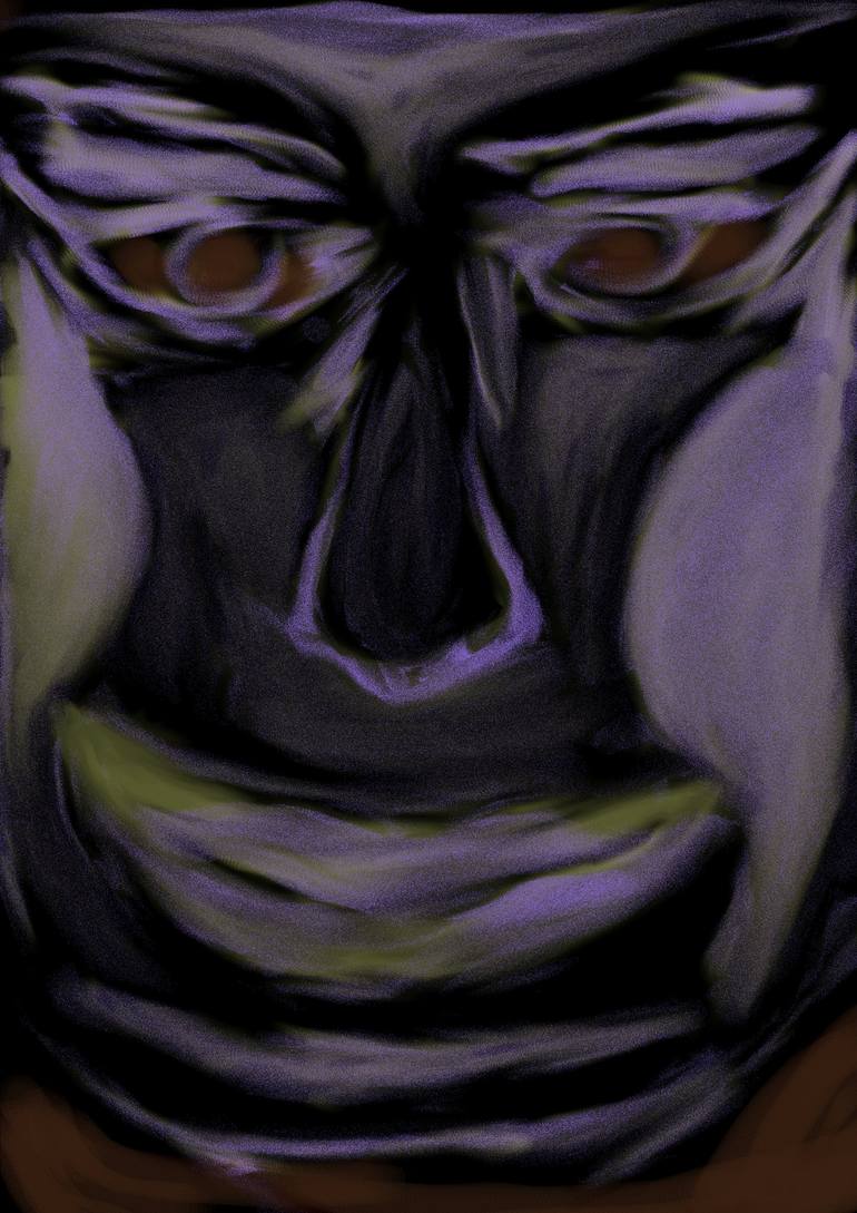 Depression Masked Drawing by Scott Gourlay | Saatchi Art