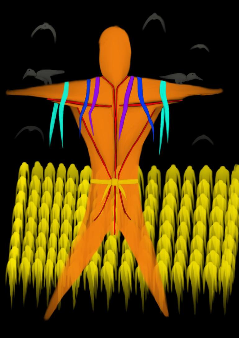 Scarecrow Drawing by Scott Gourlay | Saatchi Art