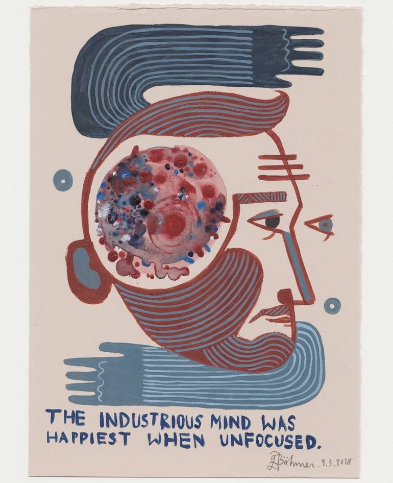 The Industrious Mind Drawing by Gabriel Böhmer | Saatchi Art