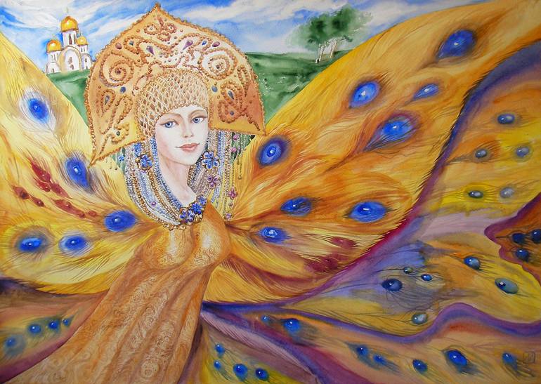 The Bird - Maiden Painting by Larisa Ilchenko | Saatchi Art