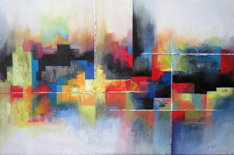 City of Colors Painting by Summer Lowe | Saatchi Art