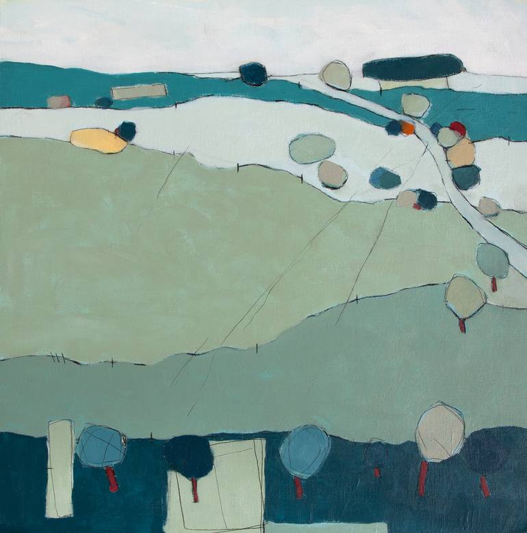 Above Codford Painting by David O'Connor | Saatchi Art