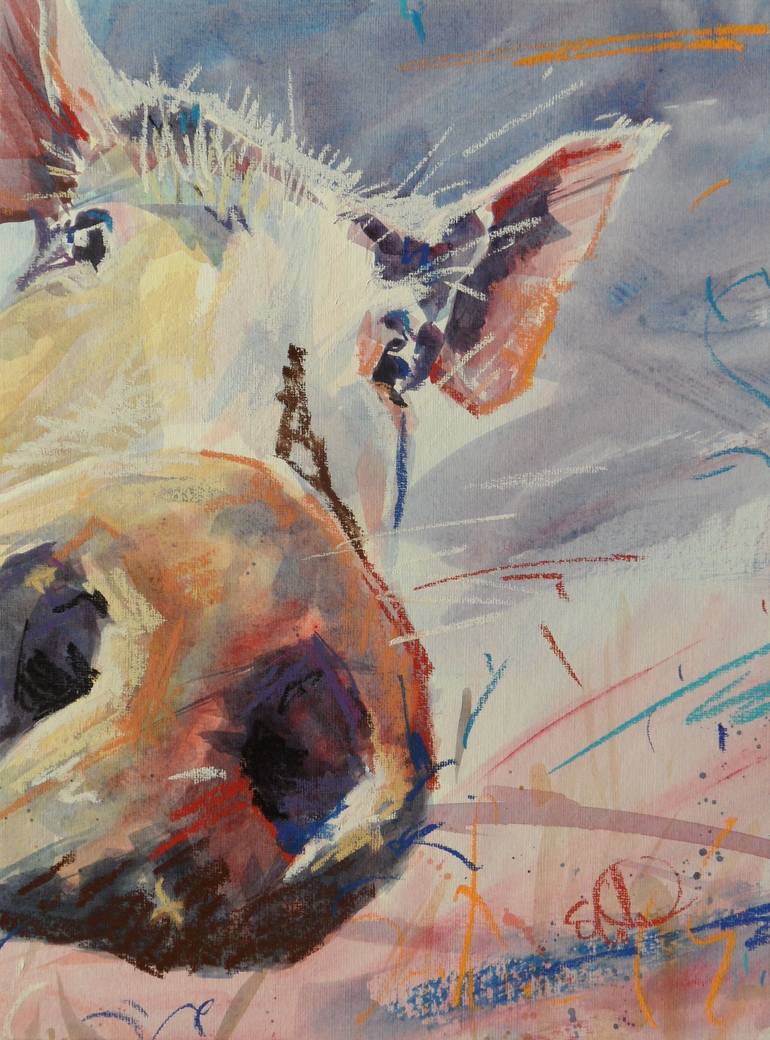 Pig Painting by Simon Canacott | Saatchi Art