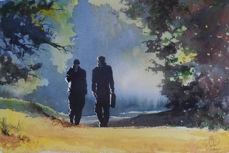 Who, Where and Why Painting by Simon Canacott | Saatchi Art