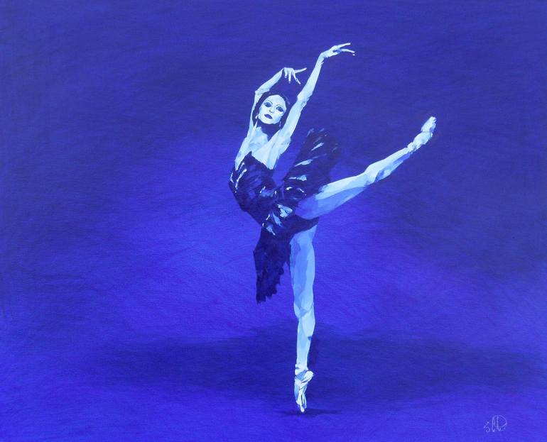 Odile (The Black Swan) Painting by Simon Canacott | Saatchi Art