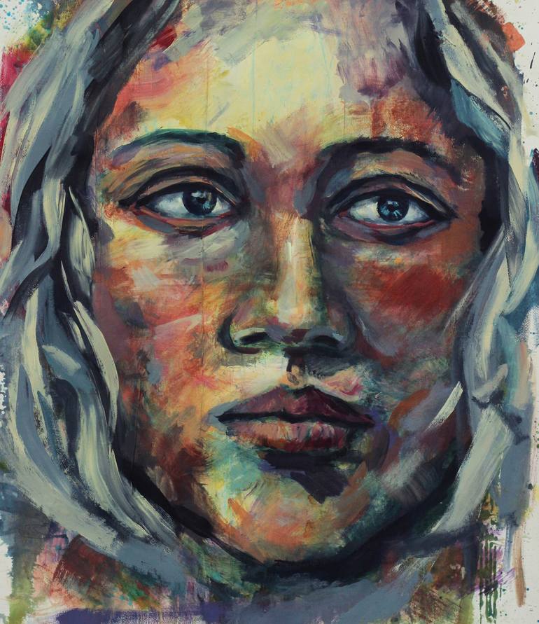 Portrait of a Stranger Painting by shelly No | Saatchi Art