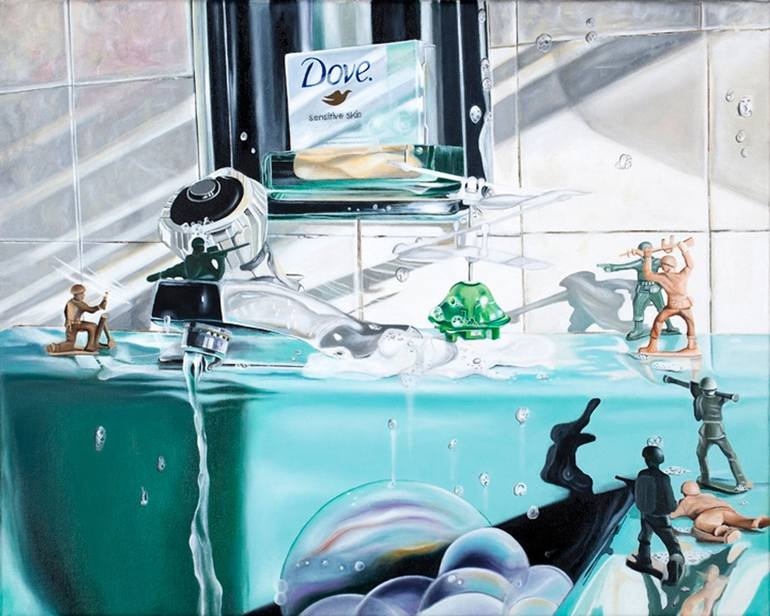 Bubble Wars Painting by Donald David | Saatchi Art
