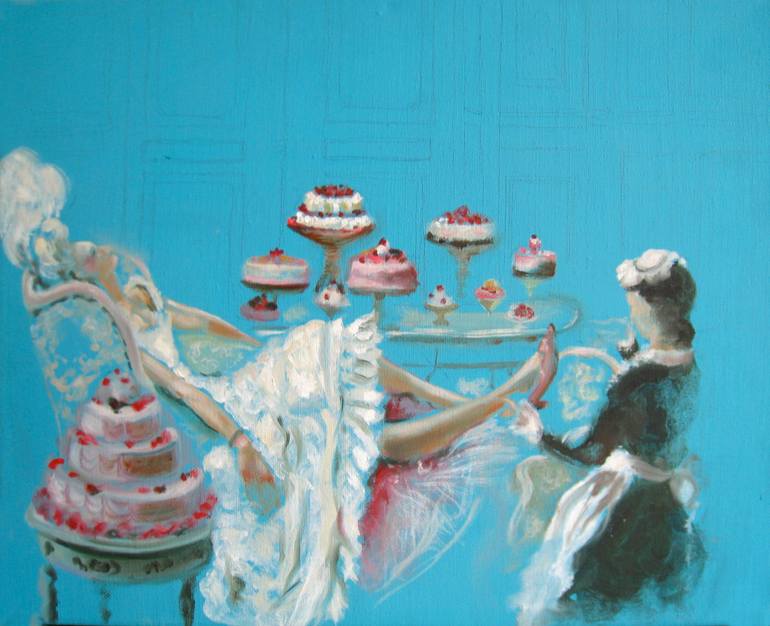 Entre bambalinas Marie Antoinette Painting by Valeria Pesce | Saatchi Art
