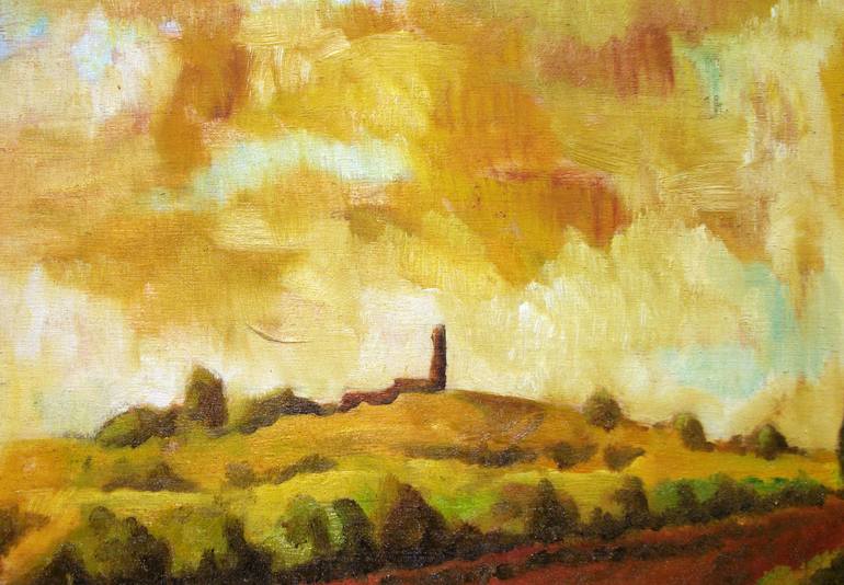 LANDSCAPE, ITALY, ROME: RUIN OF MEDIEVAL TOWER, ROMAN CAMPAGNA #037 ...