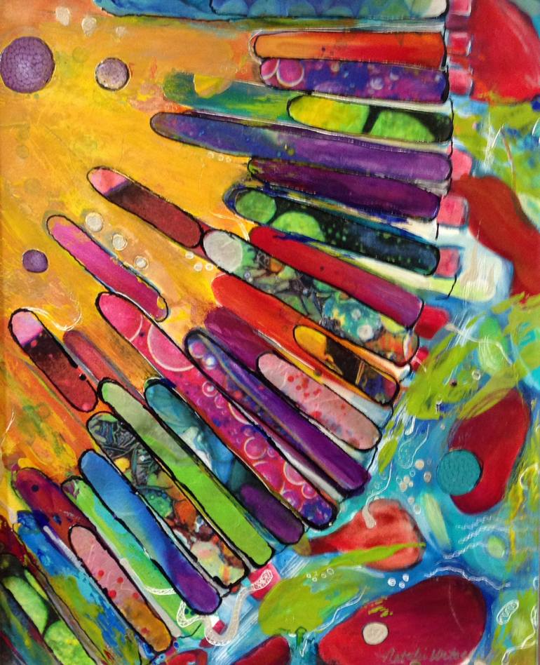 Joy on the Horizon SOLD Collage by Natalie Wetzel | Saatchi Art