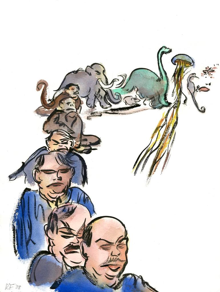 Evolution Drawing by Richard Fox | Saatchi Art