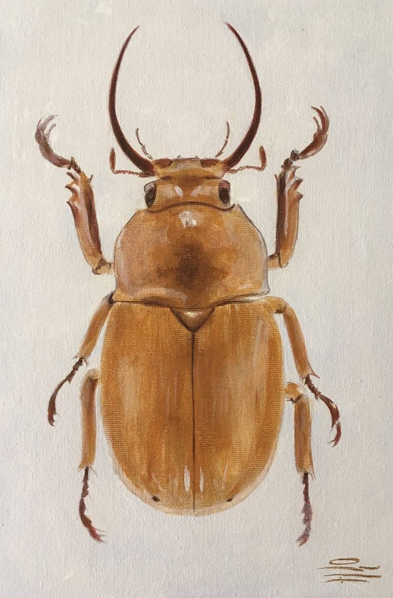 Beetle Painting by Oscar Rodriguez | Saatchi Art