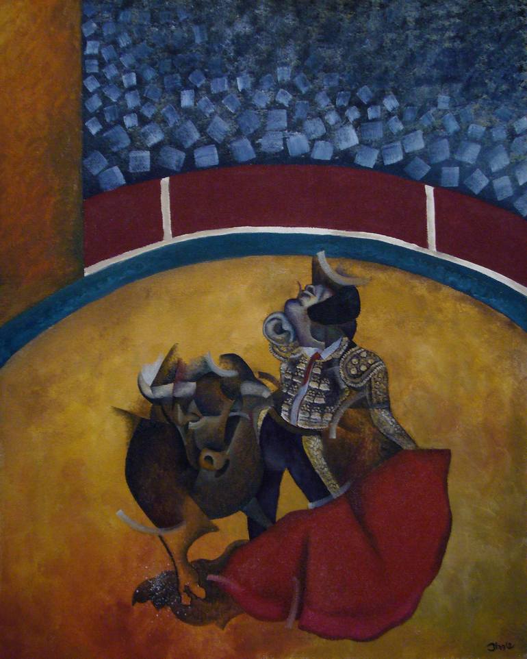 Bullfighting Painting by Carlos Blanco Artero | Saatchi Art