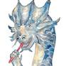 Dragon brushing teeth painting watercolour Painting by Maryna Salagub ...