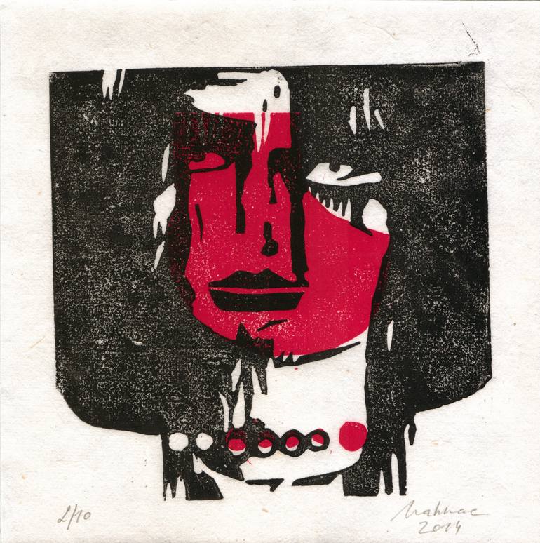 The Face Printmaking by Oxana Mahnac | Saatchi Art