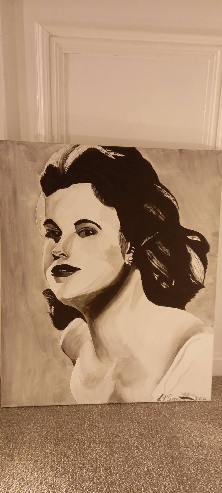 Grace Kelly Painting by Lyndon Carnall | Saatchi Art