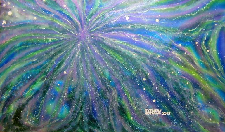 Reflective Positive Energy Painting by Drey Dennis Rey | Saatchi Art