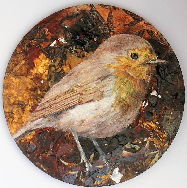 Red Robin, Ashridge Estate. Hertfordshire. Painting by Kristian Brooks ...