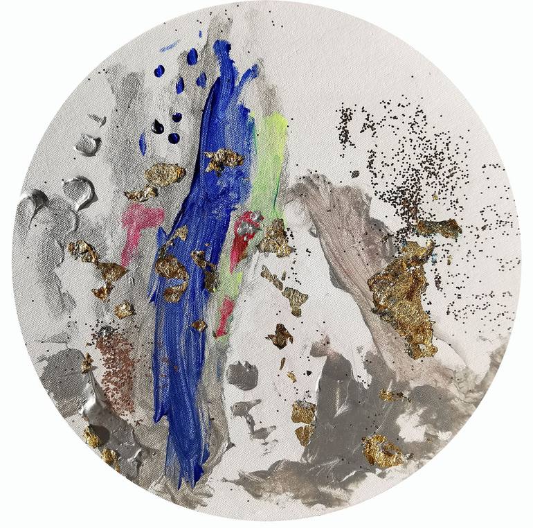 Balance. Abstract painting on a round canvas. Painting by Annet ...