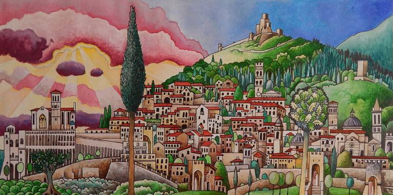 Assisi Painting by Neal Winfield | Saatchi Art