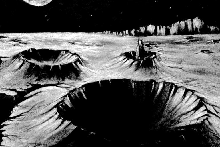 the moon in my mind Drawing by Ronald Vlasic | Saatchi Art