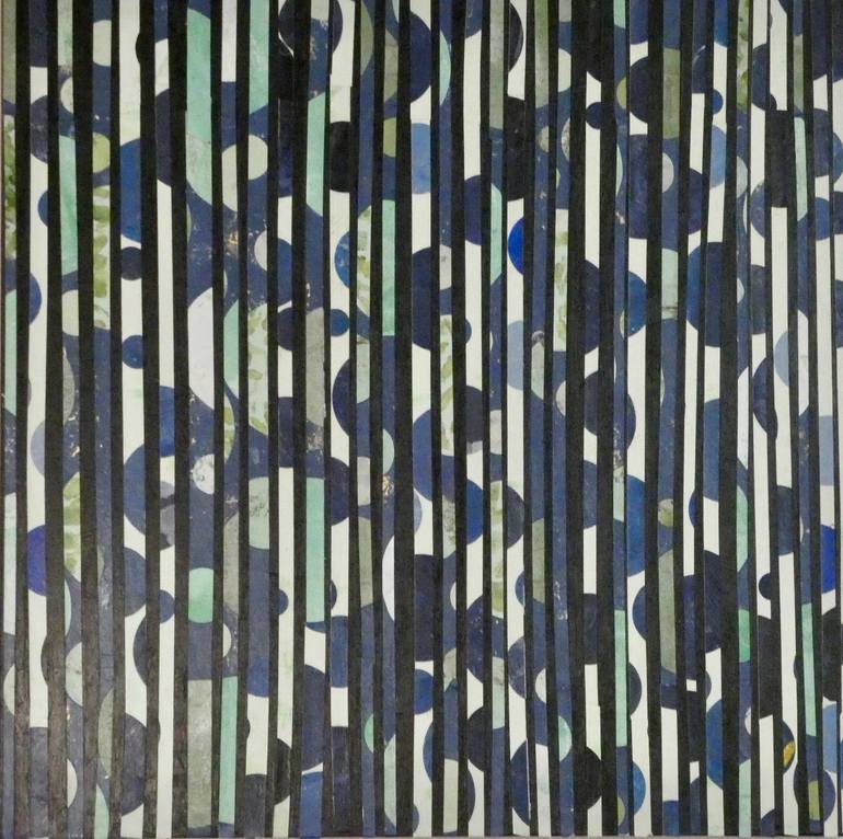 Retro Stripes in Navy Painting by debra devor | Saatchi Art
