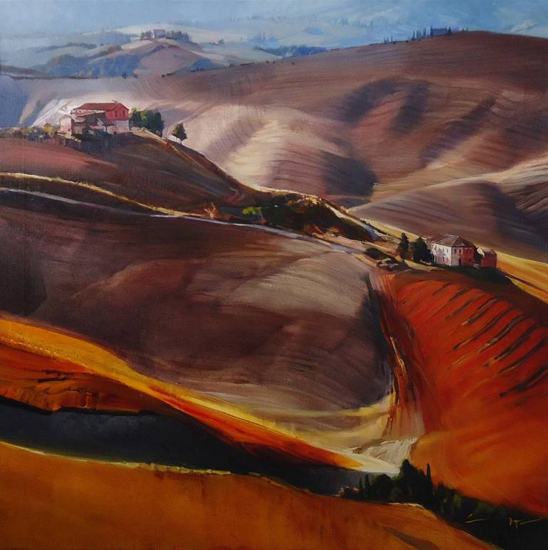 Hills of Tuscany Painting by Alexey Chernigin | Saatchi Art
