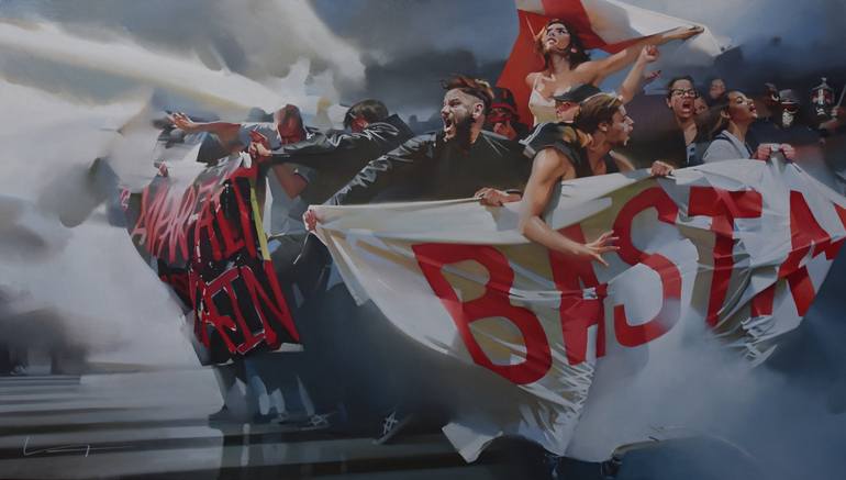 Basta! Painting by Alexey Chernigin | Saatchi Art