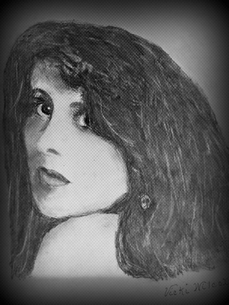 One Last Glance Drawing by Vicki Wilcox | Saatchi Art