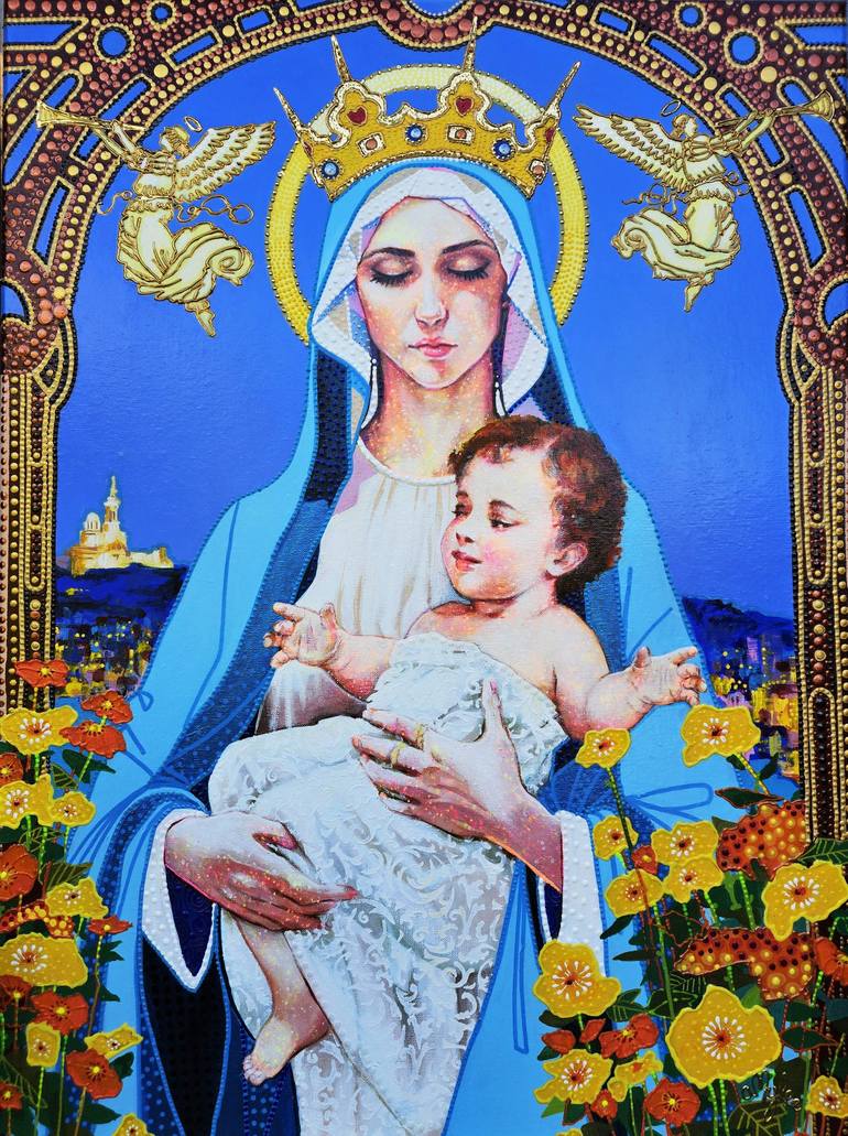 La Bonne mère Painting by Amylee Paris | Saatchi Art