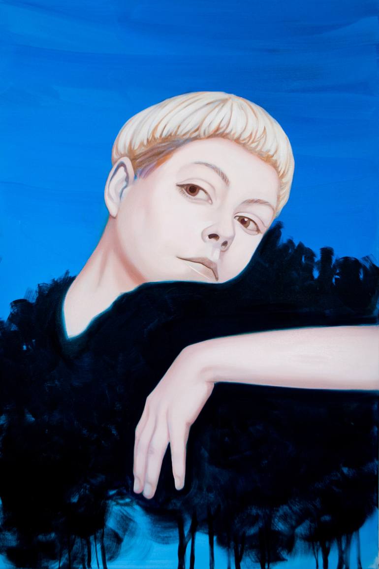 Wall of trees Painting by Klaudia Ka | Saatchi Art