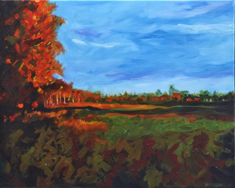 Autumn Sky Painting by George Sielski | Saatchi Art