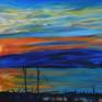 Evians Sunset Painting by George Sielski | Saatchi Art