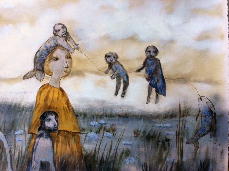 La tierra de Tenoch, Tenoch land Painting by David Mirra | Saatchi Art