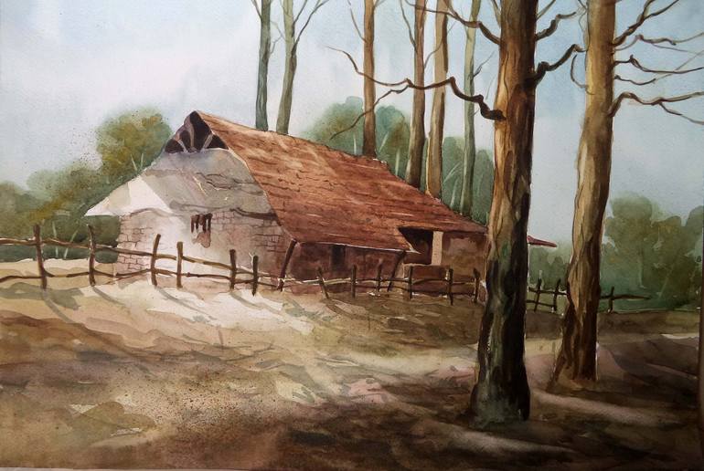 Rural India 4 Painting by Sumit Datta | Saatchi Art