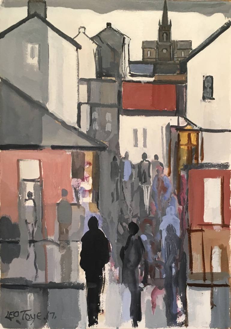 :BEHIND THE PUB Painting by leo toye | Saatchi Art