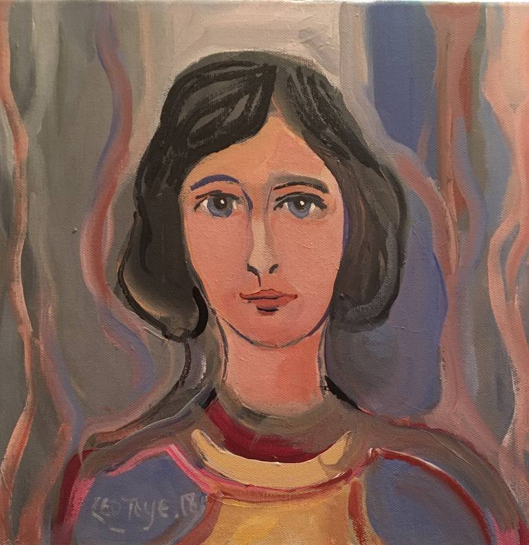 LINEAR LADY Painting by leo toye | Saatchi Art