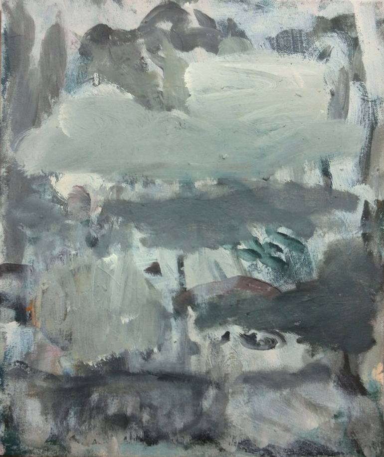 Foggy day Painting by Maarten van den Bos | Saatchi Art