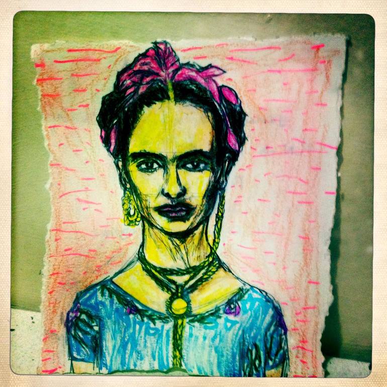 Frida Kahlo Drawing by Martin Peeves | Saatchi Art