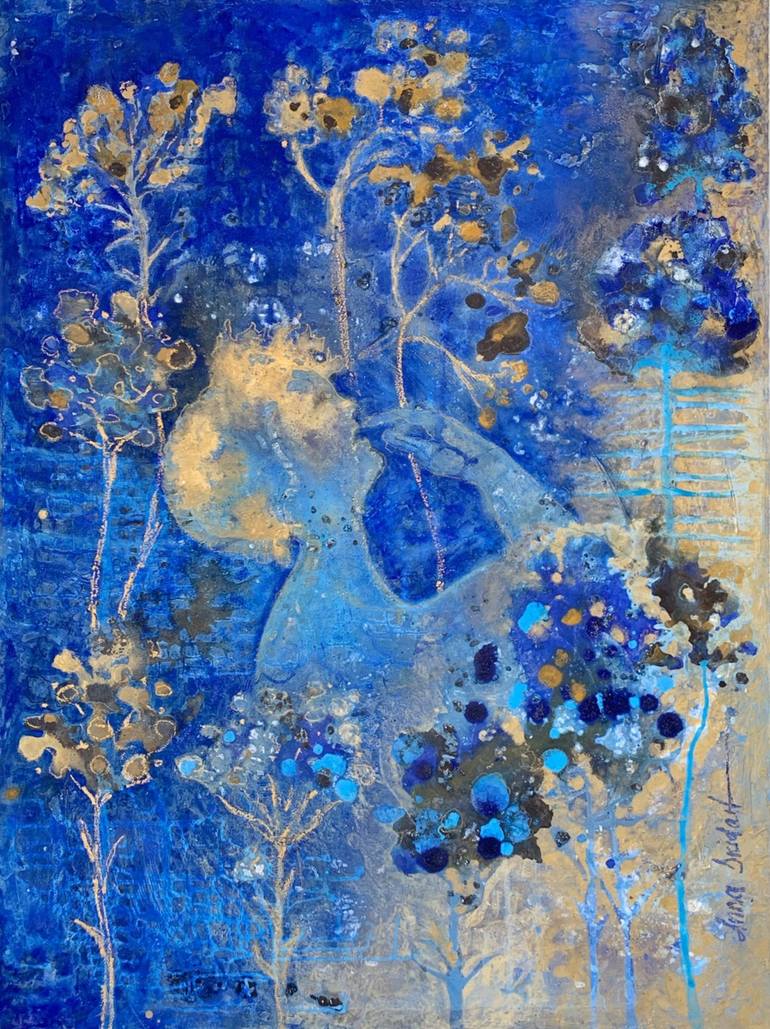 cobalt illusion Painting by Inna Skidan | Saatchi Art