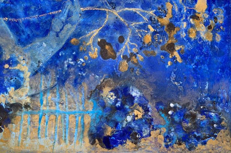 cobalt illusion Painting by Inna Skidan | Saatchi Art